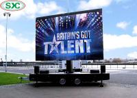 China P10 Outdoor Mobile Trailer LED Display Screen 3 in 1 RGB 5500cd Brightness for Rolling Advertising for sale