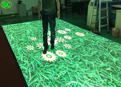 China P4.81 Indoor Interactive 3D LED Video Dance Floor 500x500mm 104x104 Dots for sale