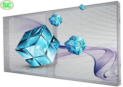 China 160° Viewing Angle Glass Wall Led Screen Video Transparent P3.91 For Windows for sale