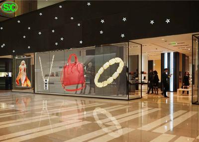 China P6.25 Transparent Glass LED Display 70% Transparency DC5V for Shopping Mall Advertising for sale