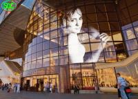 China P6.25 Outdoor Glass Advertising LED Display Screen - 70% Transparency, 5000cd/m² Brightness Transparent LED Curtain for sale