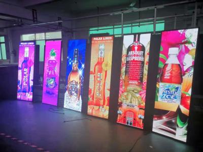 China 1500 Nits Indoor LED Poster Billboard P2.5 Ultra Thin 45mm Light Weight Advertising Screen for sale