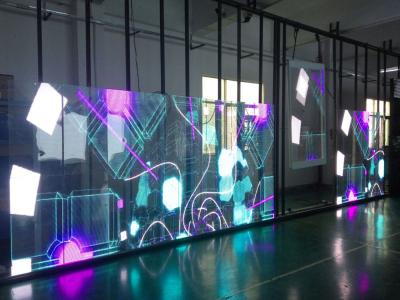 China P2.5 P3.91 Transparent LED Screen 2000cd Brightness Outdoor Window Glass Display for sale