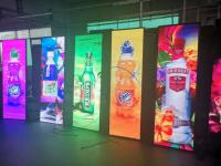 China P3 Indoor Portable LED Advertising Board Mirror Poster Display RGB SMD 2121 192x192mm for sale