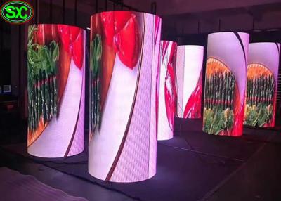 China P4 Full Color Round LED Curtain Screen - 256x128mm Modules, 40,000 Pixels/m² for Stage Events for sale