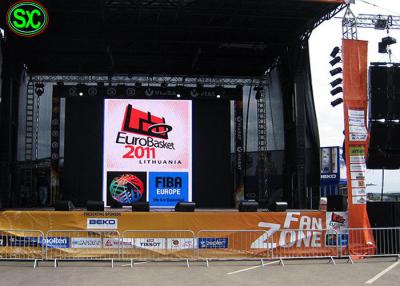China IP65 Outdoor LED Column Display 10mm Pixel Pitch SMD Full Color Video Screen 960x960mm for sale