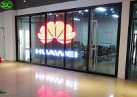 China P3.91 1000x1000mm Transparent LED Glass Screen 83% Transparency Outdoor RGB Display for sale