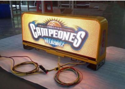 China P6 Full Color LED Car Roof Sign Display Double Side Waterproof Taxi Screen 5000cd for sale