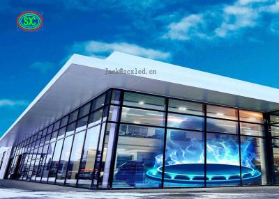 China 1R1G1B Magic Transparent Glass Led Window Display P3.91 with energy saving for sale