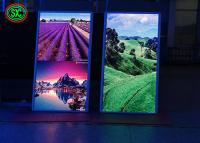 China P2.5 P3 Indoor LED Poster Screen 35mm Thin Asynchronous Control Shop Entrance Display for sale