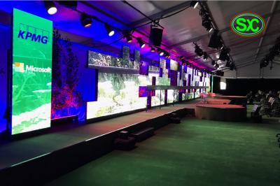 China P4 64x32 Dots Indoor Full Color LED Display 4mm Pitch Steel or Aluminum Cabinet for sale
