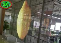 China Lightweight Transparent LED Video Wall P3.9-7.8mm 1000x500mm Outdoor Mesh Billboard Glass Display for sale