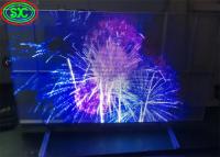 China Energy Saving Iron Cabinet IP65 Transparent Led Curtain Display for sale