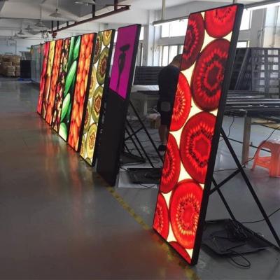 China Aluminum LED Poster Display P1.86mm 680x2000mm 1R1G1B SMD2121 Commercial Advertising Screen for sale