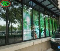 China Full Color Indoor SMD1921 Transparent LED Video Wall P3.9-7.8mm 72% Transparency 1000x500mm for sale