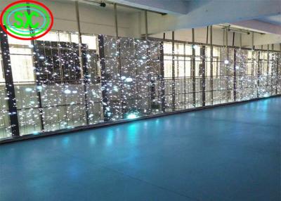 China Transparent LED Curtain Screen P3.91-7.82 5000cd 75% Transparency for Glass Display Advertising for sale