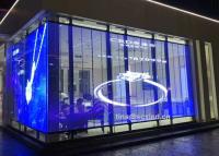 China P3.91-7.82 Transparent LED Display for Glass Walls - 80% Transparency, 250×250mm Module Size for sale