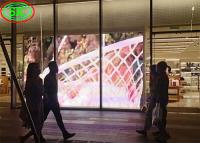 China Indoor Transparent LED Screen P3.9-7.8 Full Color SMD Curved Glass Display 1000x500mm for sale
