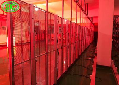 China Indoor Transparent LED Screen P3.9-7.8 Full Color SMD Curved Glass Display 1000x500mm for sale