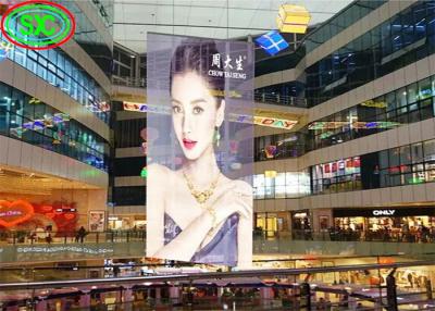 China P3.91-7.82mm Transparent LED Screen 2000cd Brightness for Glass Curtain Walls for sale