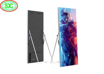China Indoor Full Color P2.5 LED Poster Screen 2500cd/m² Floor Standing Display for sale