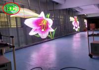 China Full Color SMD Transparent LED Curtain Display P3.91 3.9x7.8mm Pixel Pitch for Window Advertising for sale