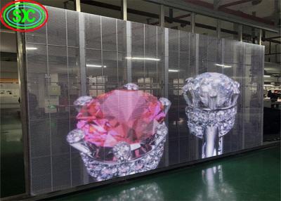 China High Brightness Shopping Malls P3.91 Transparent LED Screen for sale