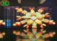 China P4.81 Transparent LED Screen 1R1G1B 250x250mm Programmable Digital Signage Display for sale