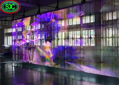 China P3.91 Indoor Transparent LED Display 500x1000mm 90% Transparency Glass Screen for sale