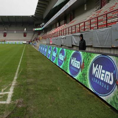 China P8 Outdoor Stadium Perimeter LED Display 8000cd Brightness 15625 Pixels per sqm for Football Advertising for sale