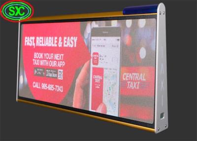 China Double Side P5 Taxi Top LED Display 960x320mm 5000nit Waterproof Advertising Sign for sale