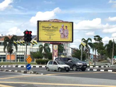 China P2 Indoor Full Color LED Billboard Die-Cast Aluminum Billboard Plain Steel Cabinet 128 X 64 Matrix for sale