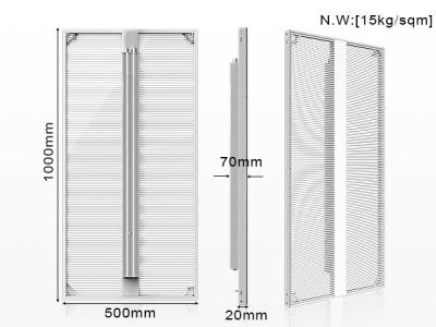China Indoor P3.9-7.8 Full Color Transparent LED Display Screen 1000x500mm 8kg/m2 for Showcase for sale