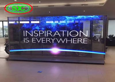 China SMD1921 Transparent LED Display G3.91-7.8125 4500cd Indoor Window Screen for sale