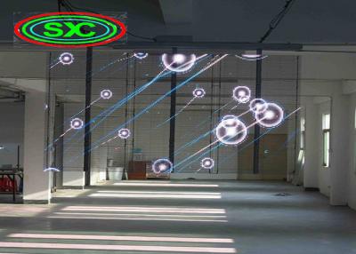China P3.91 4500nits SMD2020 Transparent LED Screen Full Color 85% Transparency for sale