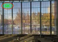 China Full Color SMD Transparent LED Curtain Display P3.91 3.9x7.8mm Pixel Pitch for Window Advertising for sale
