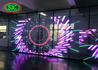 China Full color Transparency 60% indoor P3.91-7.82 Transparent LED Screen for sale