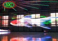 China P3.91 Transparent LED Curtain Screen 800cd/sqm SMD1921 Indoor Full Color Display 500x500mm for sale