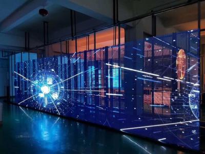 China SCX P7.81 Transparent LED Screen 500x1000mm 5500nits for Retail Glass Window Display for sale