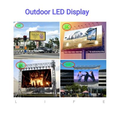 China Outdoor P10 Full Color Energy Saving LED Display Screen 960x960mm IP65 for Advertising for sale