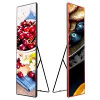 China P2.5 Indoor LED Poster Screen 2500cd/㎡ Brightness 160000 Pixels/m² Floor Standing Digital Display for sale