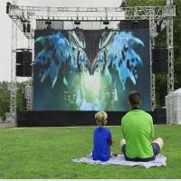 China Outdoor Advertising LED Screen IP65 250mm Module 960x960mm Cabinet High Brightness for sale