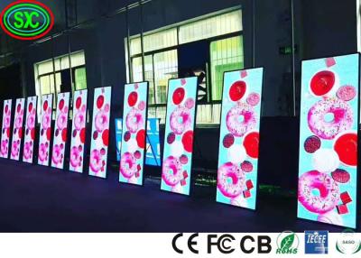 China Outdoor Indoor P2 P2.5 P3 LED Poster Display Move Smart Digital Video Advertising Screen 512x1664mm for sale