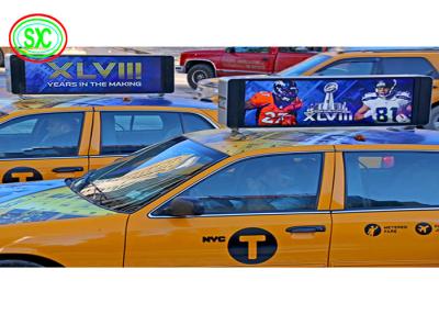 China P6 Full Color LED Car Roof Sign Display Double Sided Waterproof Taxi Screen 192x192mm for sale