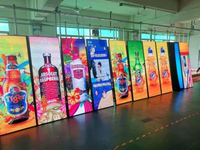 China P2.5 1200cd Indoor LED Poster Display 640x1920mm SMD2121 Magnetic Floor Standing Screen for sale