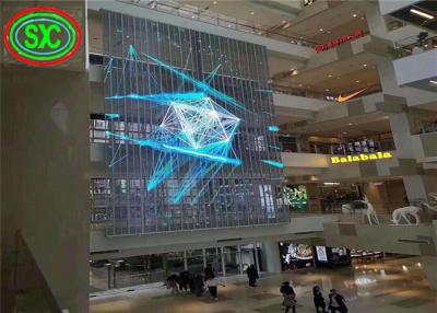 China P3.91 Transparent LED Poster 1500cd/sqm SMD1921 for Retail Store Advertising for sale