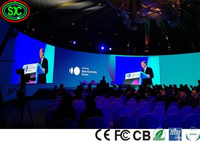 China P3.91 Curved Stage LED Display 1300cd/m2 SMD1010 Full Color 500x500mm Cabinet for sale