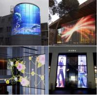 China P10.42 6000nits Outdoor Transparent LED Display Flexible Curtain Screen for sale