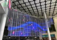 China Indoor Transparent LED Screen P3.91-7.8125 4500cd Brightness 16384dots for sale
