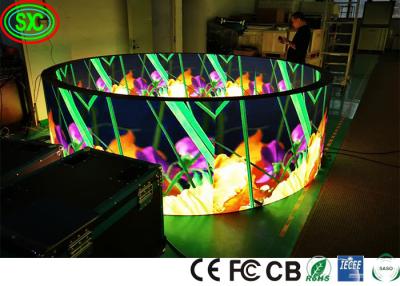 China P4 4mm Pixel Pitch Circle Flexible LED Screen SMD2121 1R1G1B Indoor Display 768x768mm Cabinet for sale